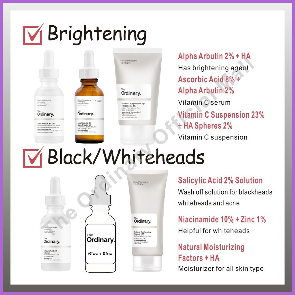 The Ordinary [Retinol, Azelaic Acid, Salicylic, Caffeine, Glycolic ...