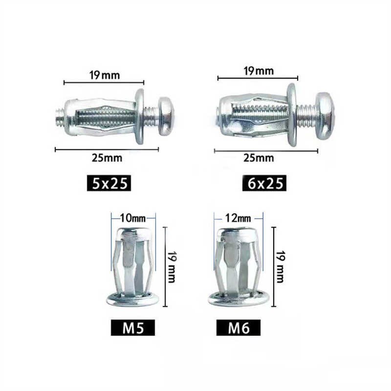 LY LANG Original 100Pcs/Sets M4/M5/M6 Metal Expansion Clamp Petal Lock ...