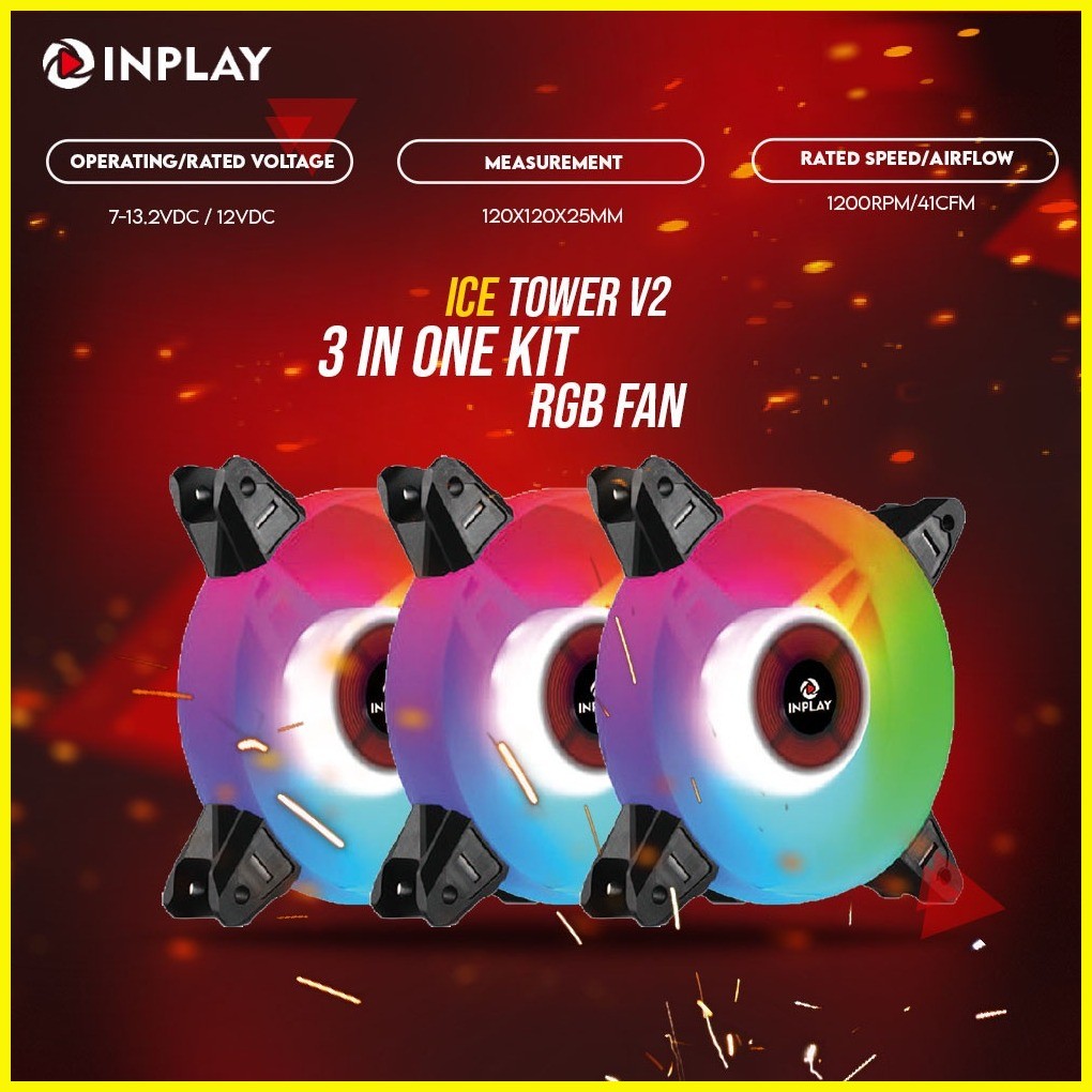 Inplay Ice Tower V2 | RGB Fan 3 in One Kit | Inplay by EJD | Shopee ...