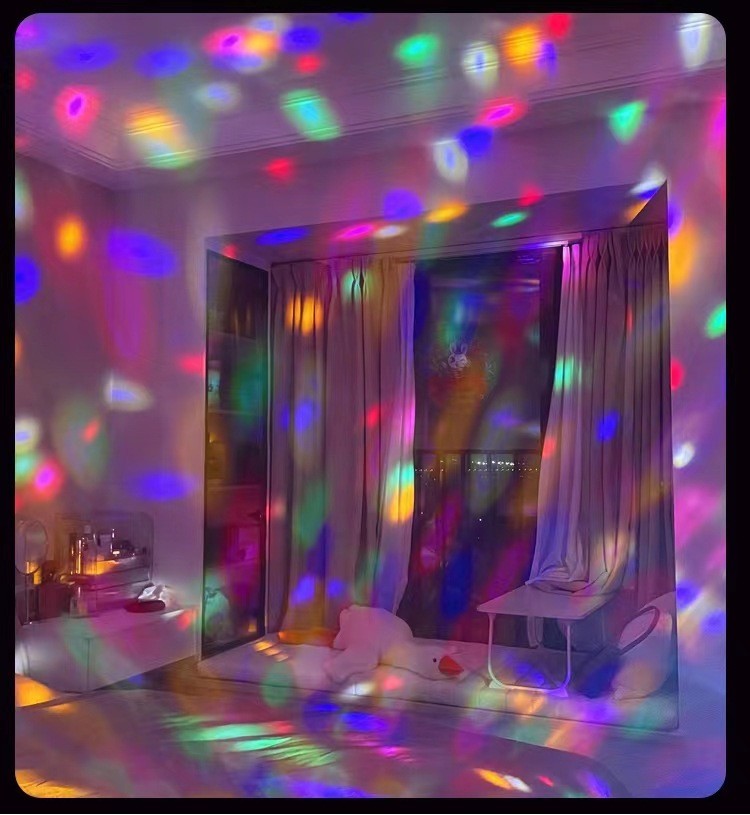 KTV Stage Colorful Rotating Light E27 Crystal Light Bulb with Sockets ...