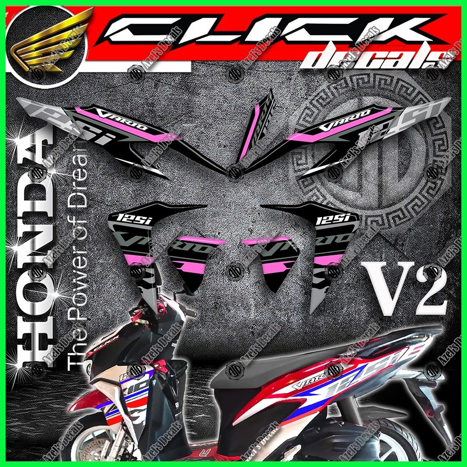 ♠ 001 VARIO HONDA CLICK 125I V2 STOCK DECALS STICKER FOR MOTORCYCLE ...