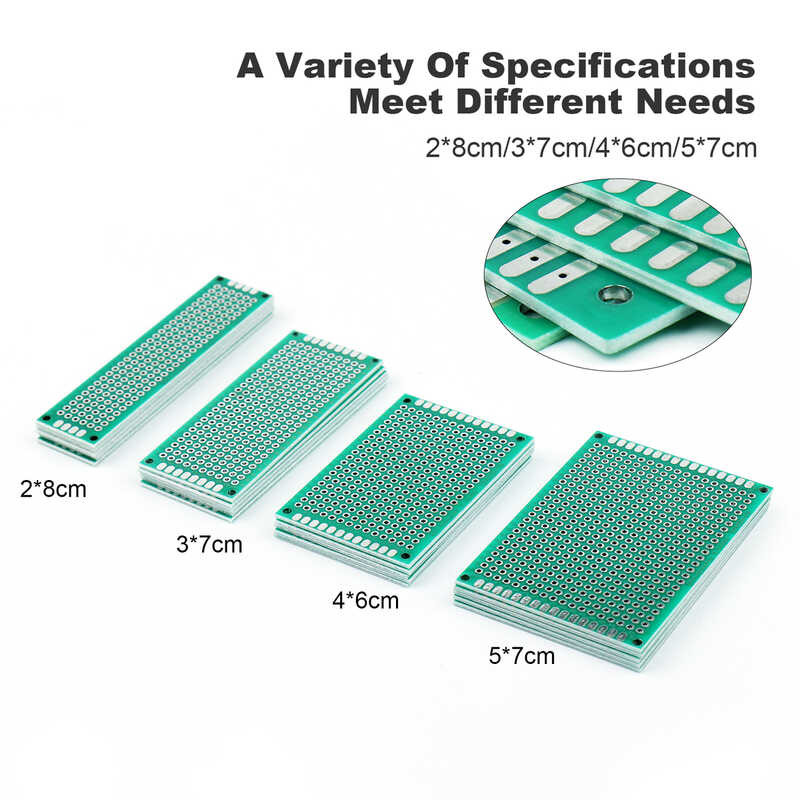 PCB 20pcs Prototype Board Circuit Protoboard Universal Stripboard ...