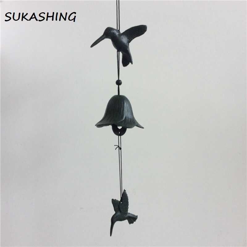 Hummingbird Idyllic Style Cast Iron Chimes Japanese Metal Hanging ...