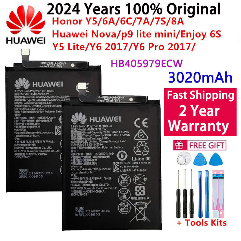 Battery Replacement For Huawei Nova/Enjoy 6S/Honor (6C 6A 7S 8A 7A Pro ...