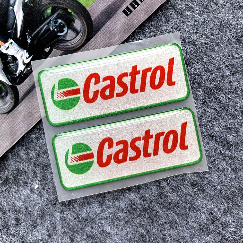 Relfective Castrol Motor Oil Racing Sponsor Motorcycle Car Sticker Auto ...