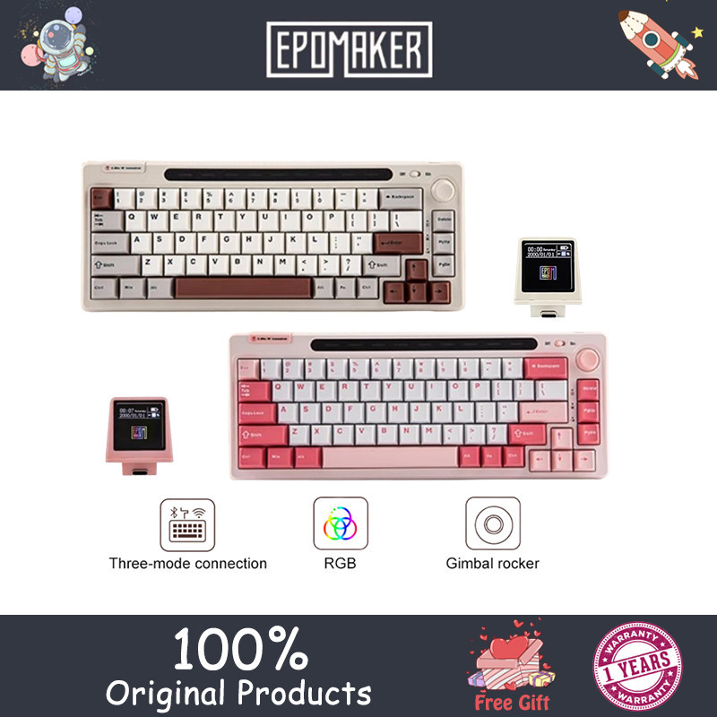 EPOMAKER RT65 retro mechanical keyboard with mini display screen ...