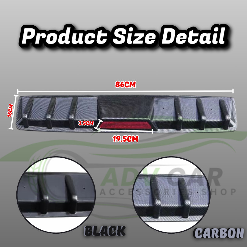 Universal 86cm Led / No Led Car Rear Lip Car Rear Bumper Chassis ...