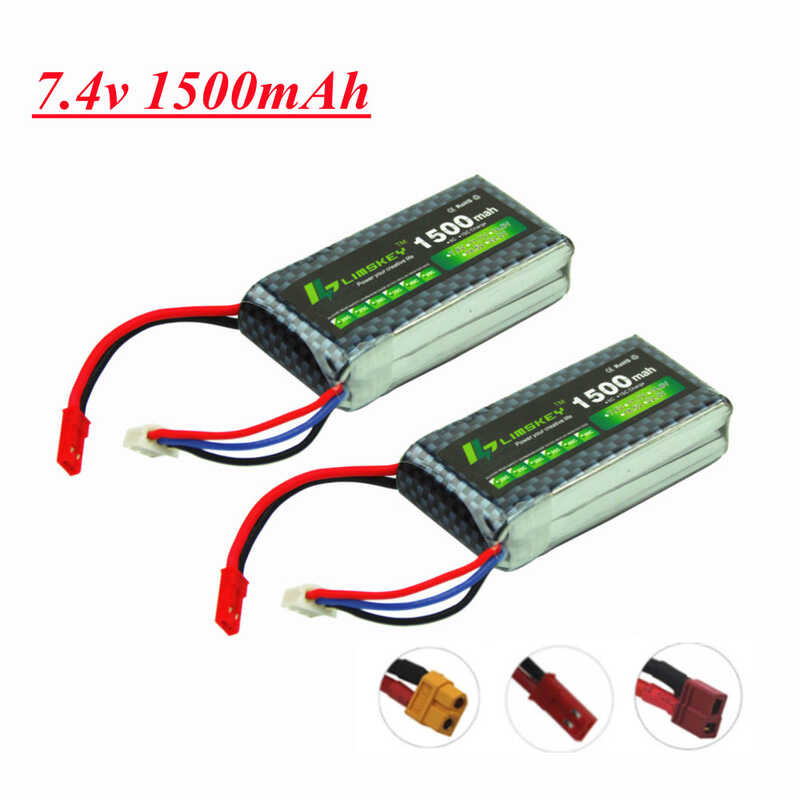 7.4V 1500mAh Lipo Battery For RC Car Boat Drone Helicopter Parts 2s Lithium 7.4v battery with e ...