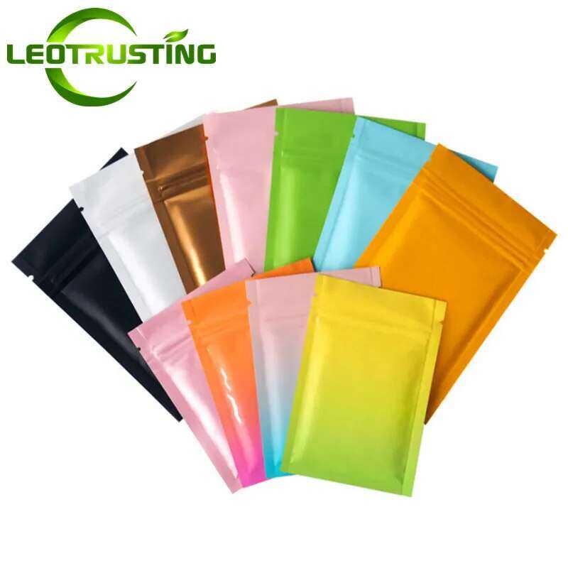 96 100Pcs/300Pcs Matte Flat Aluminum Foil Ziplock Pack S Resealable ...
