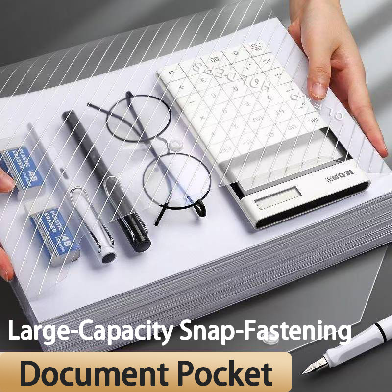 【Sulat Co..】Transparent Document Bag Waterproof Large Capacity File Bag ...