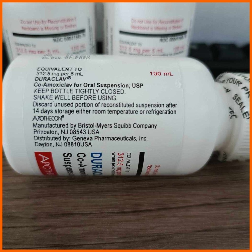 Duraclav Co - Amoxiclav for Oral Suspension for Pets (100ml) | Shopee ...