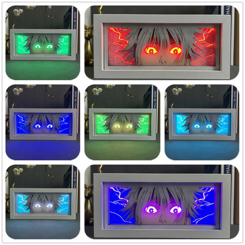Manga Lightbox Nightlight 3D Papercut Desk Wood Jujutsu Kaisen Anime ...