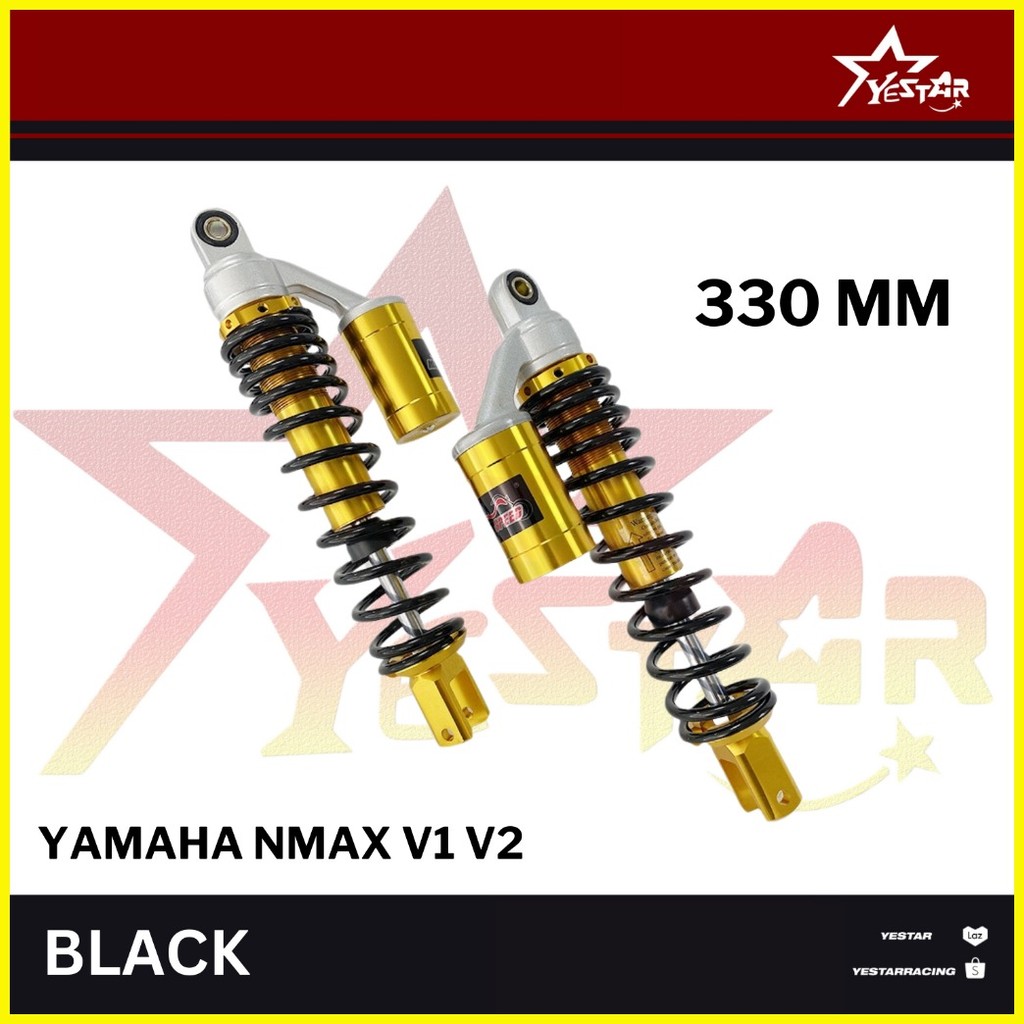 ☪ YeStar 1 Pair Rear Dual Shock Absorber For Nmax ER PCX ADV Airblade ...