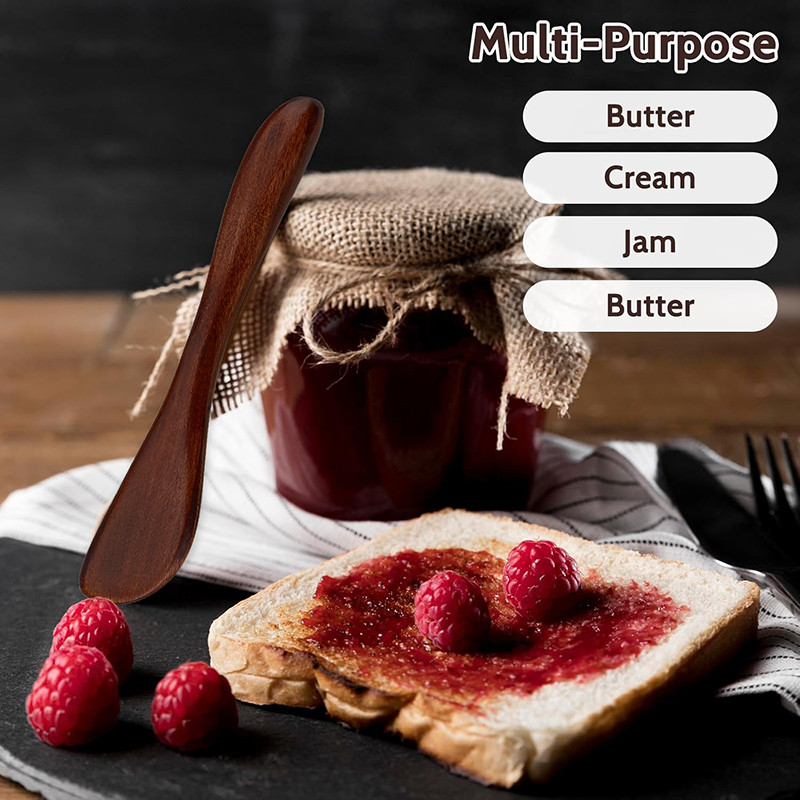 (Aiyu)4Pcs Jam Spreader Jelly Cheese Butter Spreaders 6 Inch Wooden ...