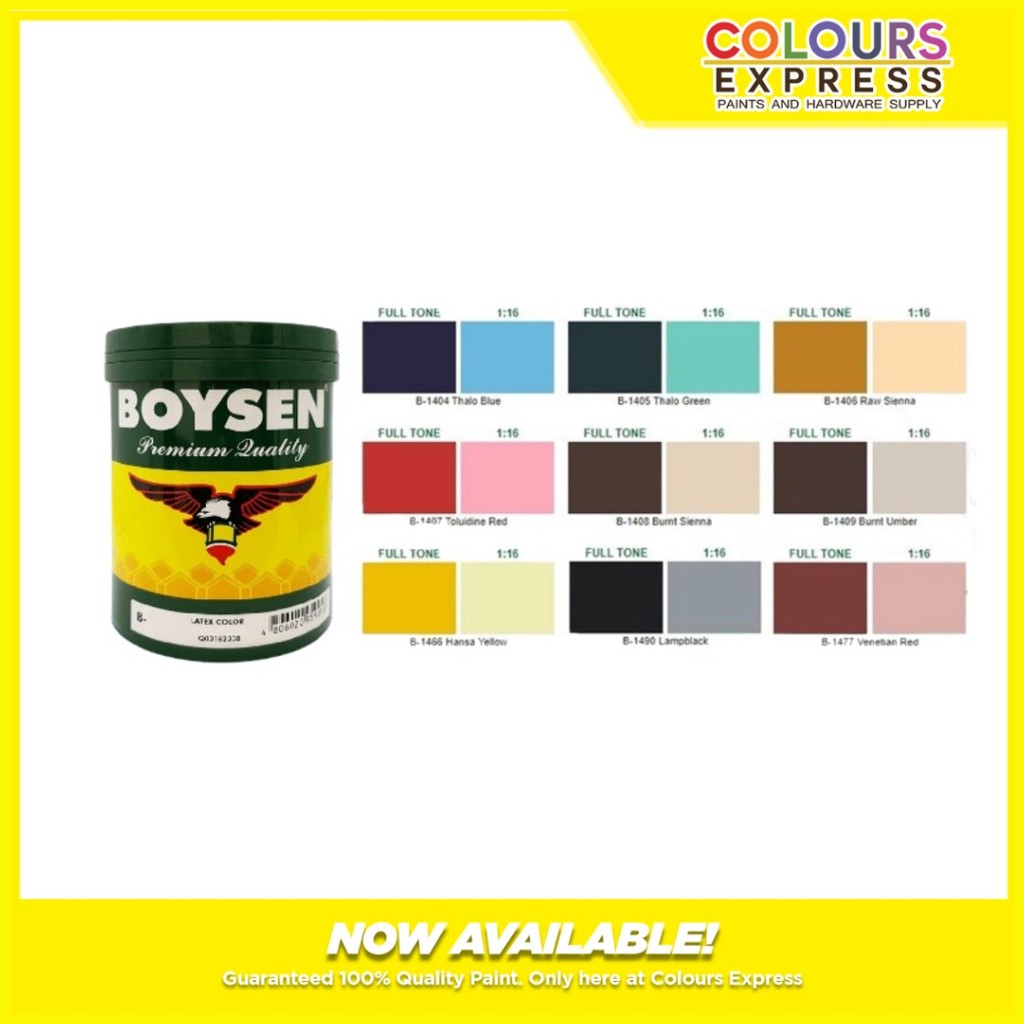 Boysen Acry Color Latex for Water-Based Paints - 1L | Shopee Philippines