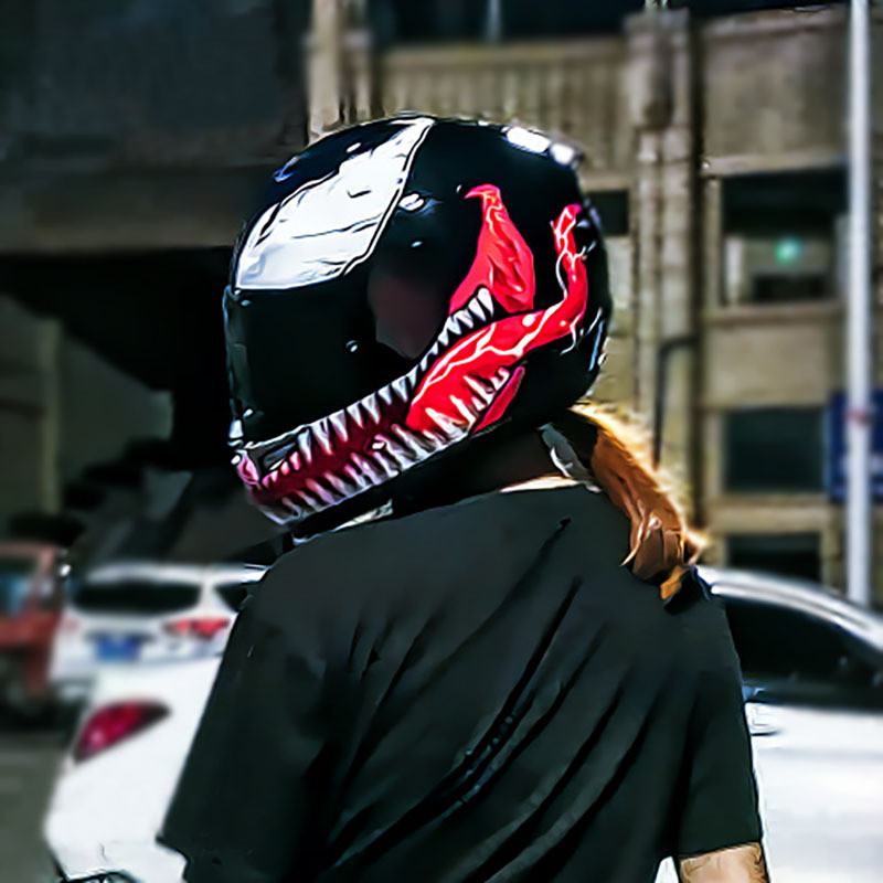 Modified Creative Motorcycle Moto Venom Helmet Stickers Vinyl Film Wrap ...