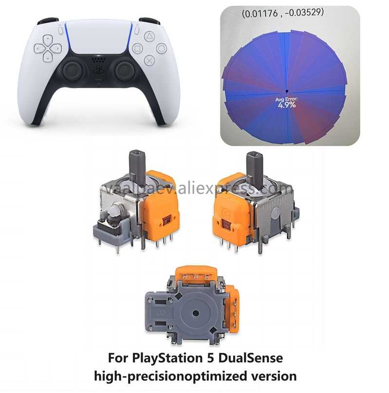 PS4 For DS4 PS5 DS5 Hall Effect Analog Joystick PlayStation 5 DualSense High Precision Optimized ...