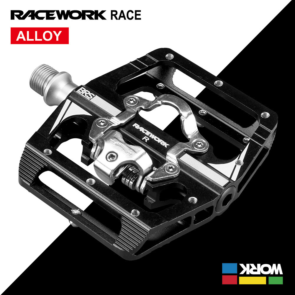 RACEWORK MTB Clipless Pedal Set Single Side Clip Compact Double ...