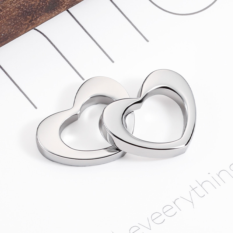 Polished Stainless Steel Hollow Love Pendant diy Jewelry Accessories ...