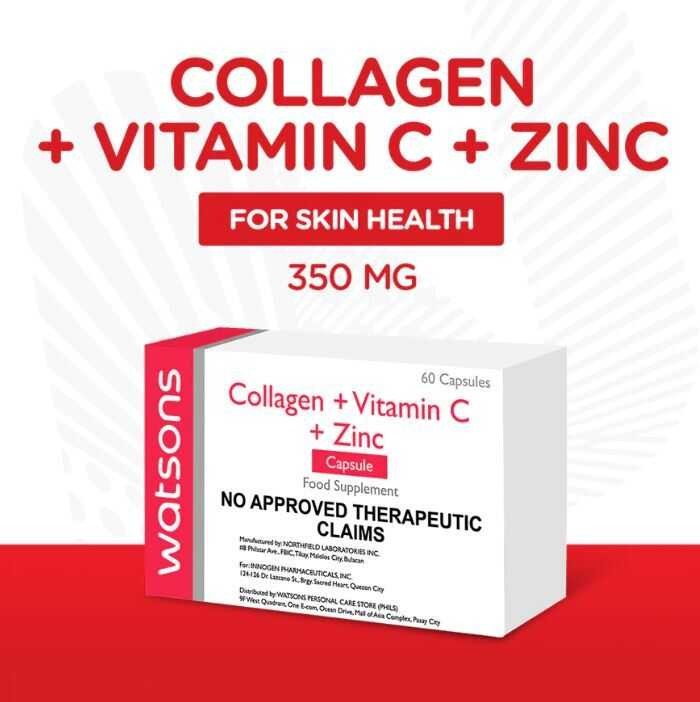 WATSONS Collagen + Vitamin C Zinc Capsule 90F 8E6 Fe3 | Shopee Philippines