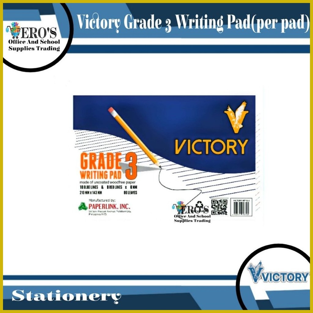 VICTORY Grade 3 Pad Paper I Sold per piece | Shopee Philippines