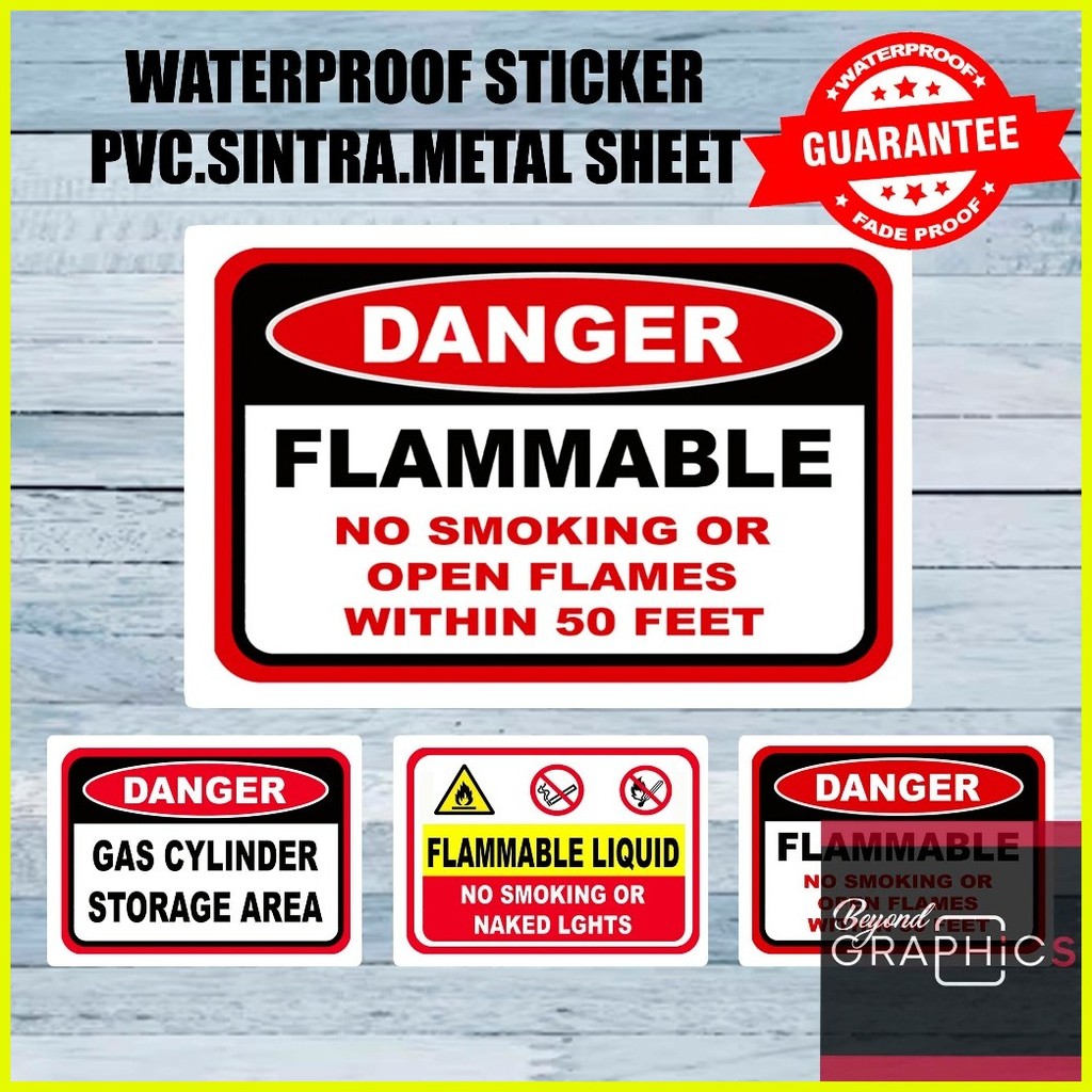 Beyond Graphics Safety Signage : Flammable Gas / LPG Sign waterproof ...
