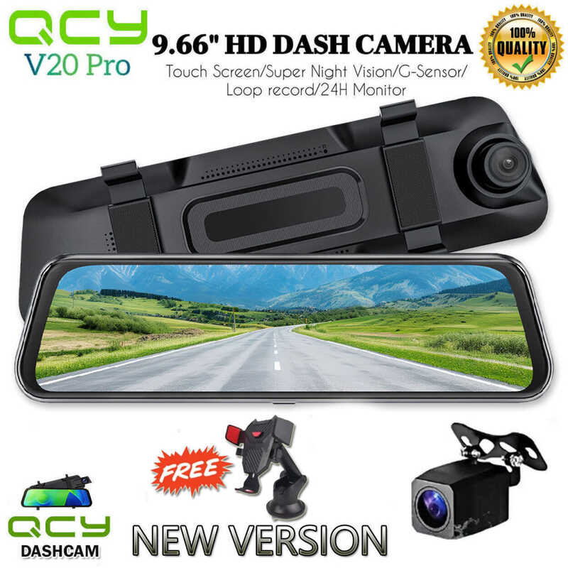 ORIGINAL QCY V20pro 1080P+1080P Dash Cam 9.66'In Touch Screen/Super ...