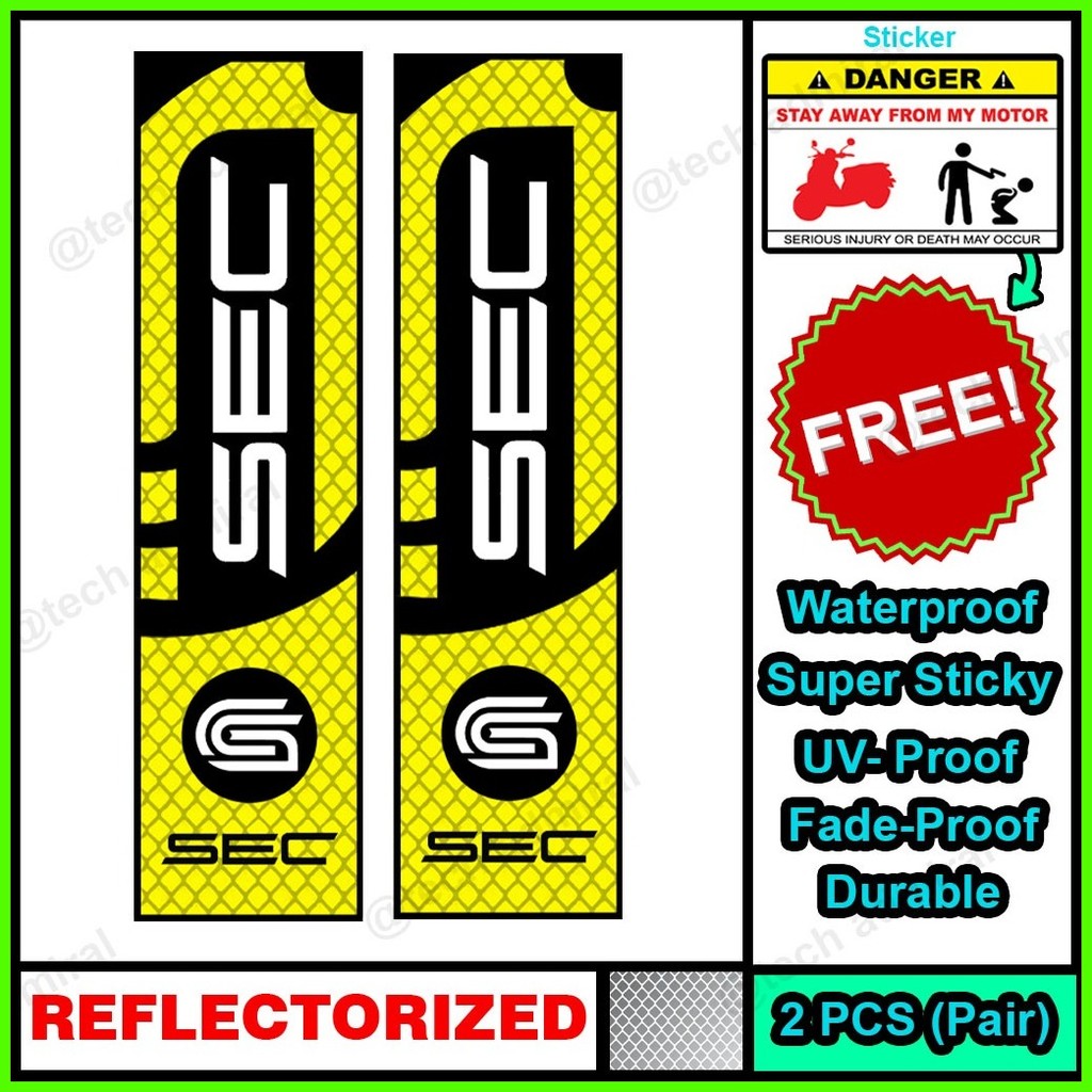 Alloy Top Box Sticker Waterproof SEC Hurricane (REFLECTORIZED) | Shopee ...
