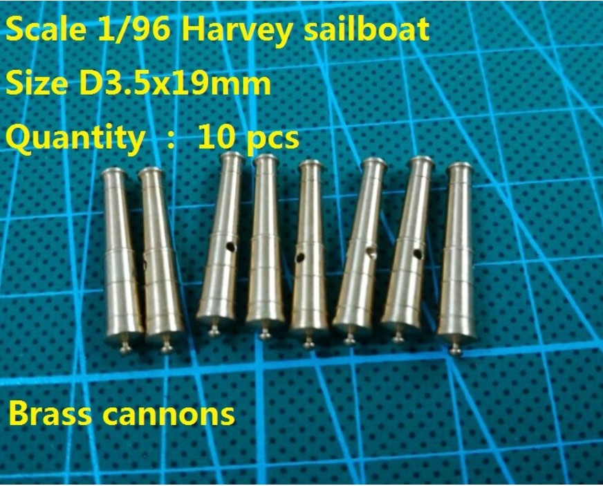 Model NIDALE Length 19Mm CNC Kits Classic Brass Cannons Suit For Scale ...