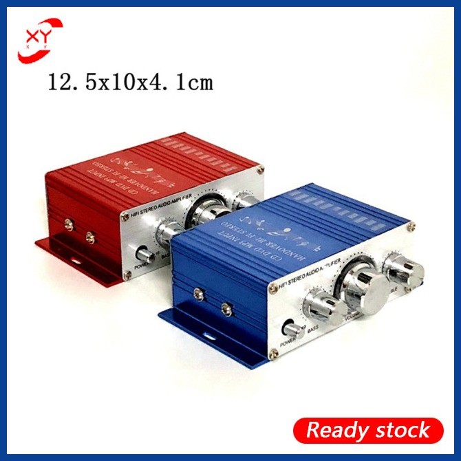 XY 12V 2CH Mini Hi-Fi Stereo Audio Small Amplifier AMP for Car ...