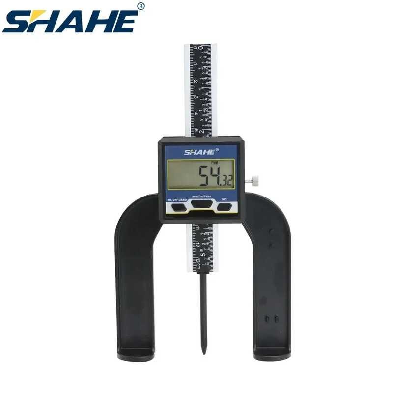 Electronic SHAHE Wooorking Ruler 0-80mm Magnetic Depth Height Gauge ...