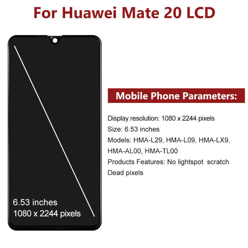 Hma-L29 6.53" Huawei Mate 20 LCD Hma-Al00 Hma-Tl00 Touch Screen ...