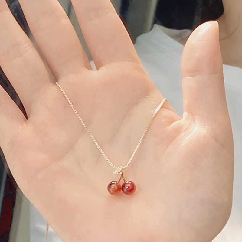 Necklace Garnet Red Cherry Fruit, Accessories Designed By Women, New ...