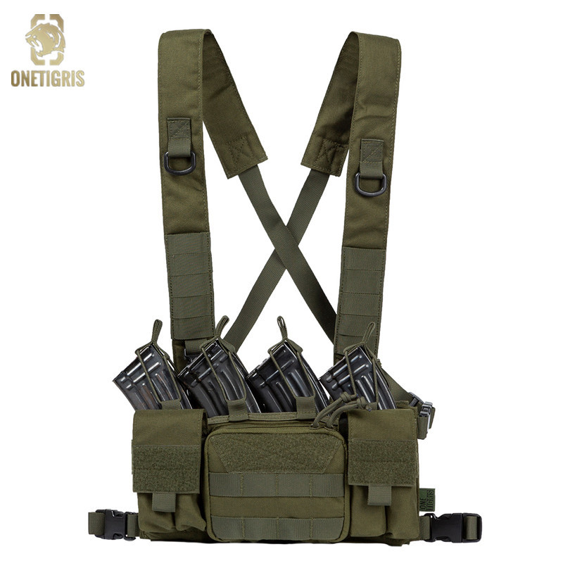 ONETIGRIS Chest Rig, MOLLE Chest Rigs Tactical Chest Rig Dangler Pouch ...