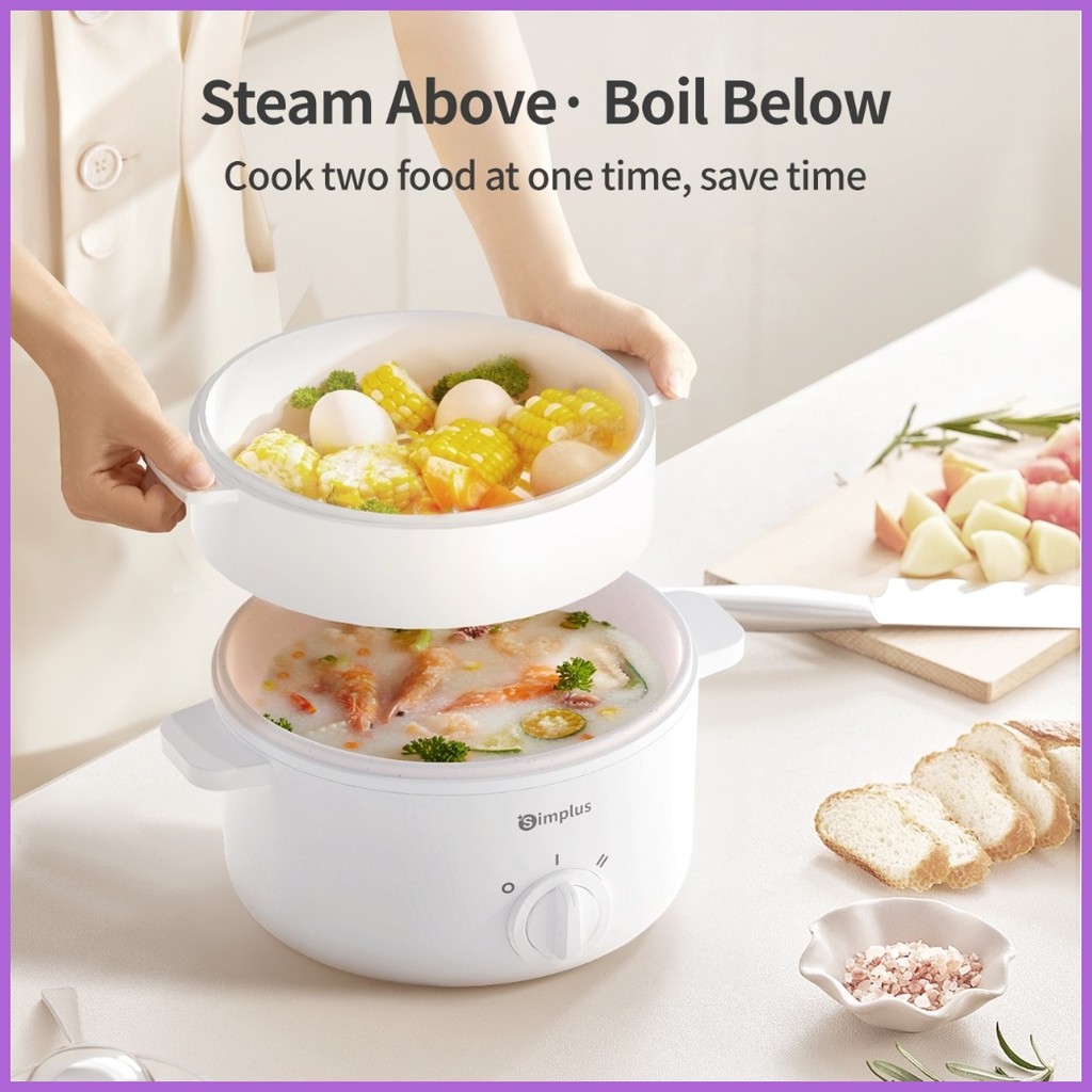 INSSA x Simplus Electric Cooker 1.5L/1.7L/3L Rice Cooker with Steamer ...