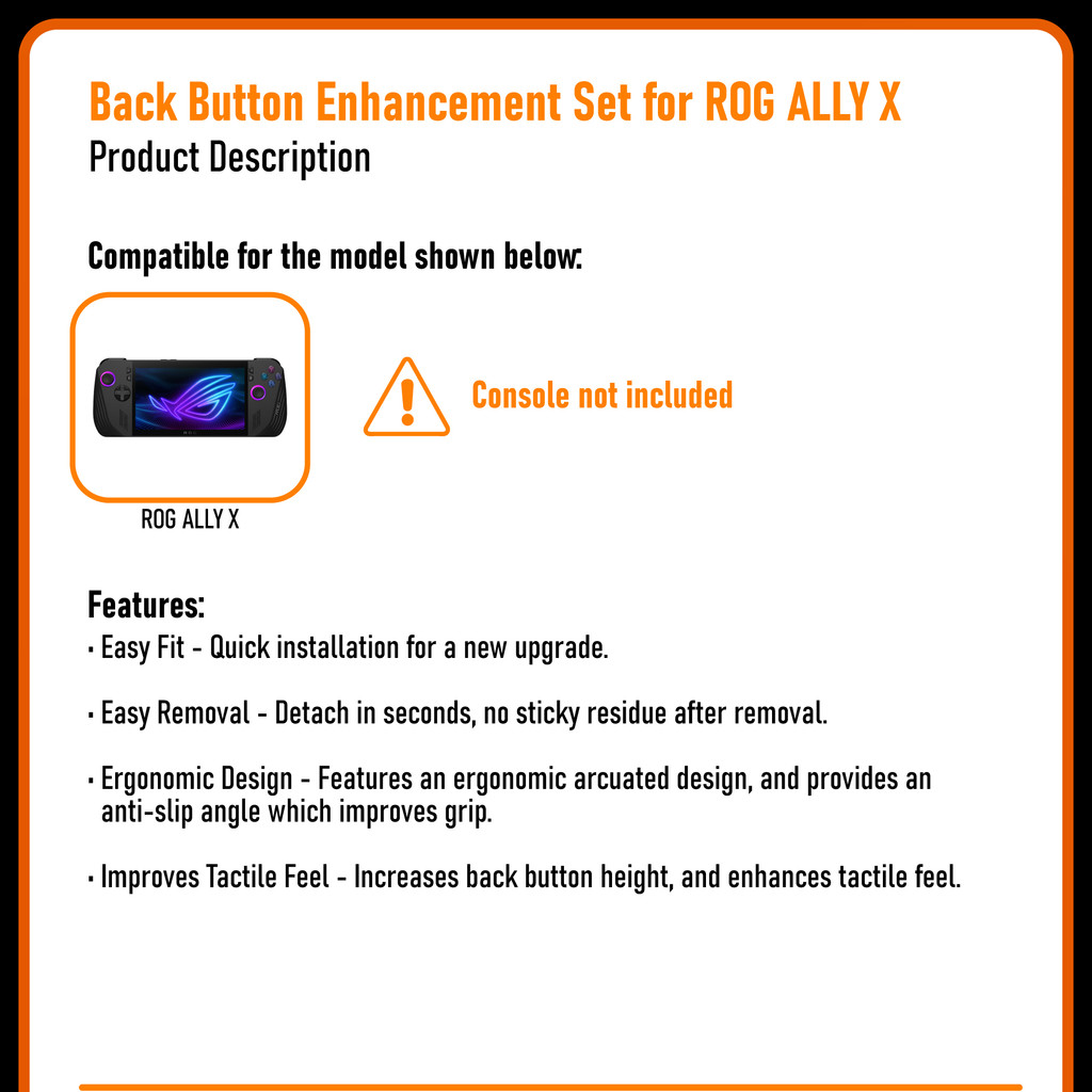 Skull & Co ROG Ally X Back Button Enhancement Set Gaming Console Thumb ...