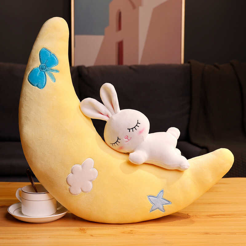 E2 30/50/70Cm Cute Moon Bunny Plush Toy Stuffed Dolls Soft Sleep For ...