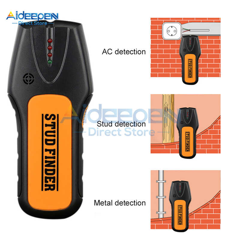 In 3 1 Find Metal Wood Studs AC Voltage Live Wire Detect Scanner ...