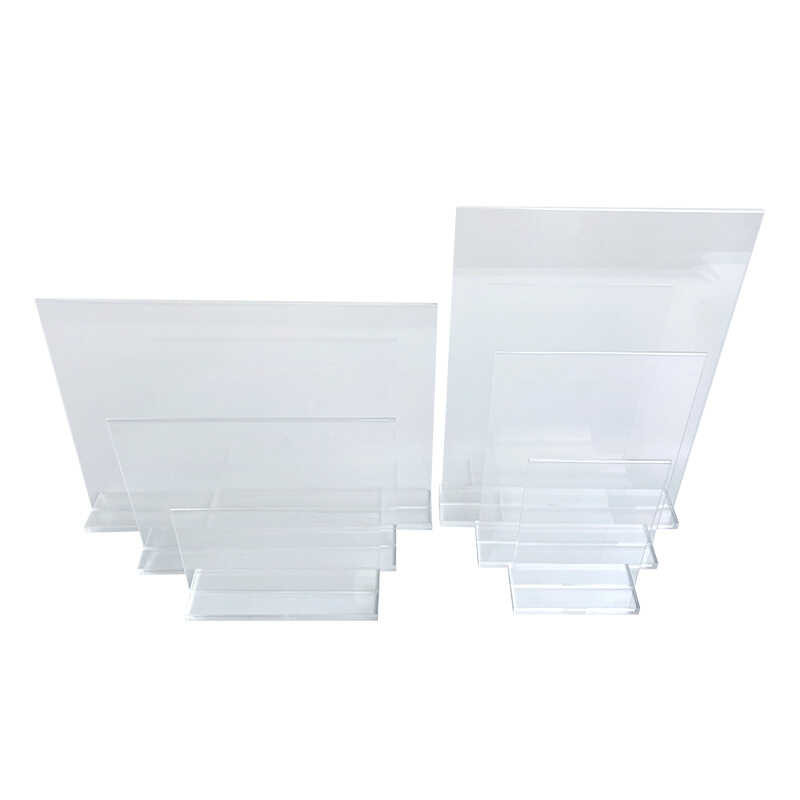 HD Table Card Acrylic Display Rack A4 Table Card Table Sign A5 Standing ...