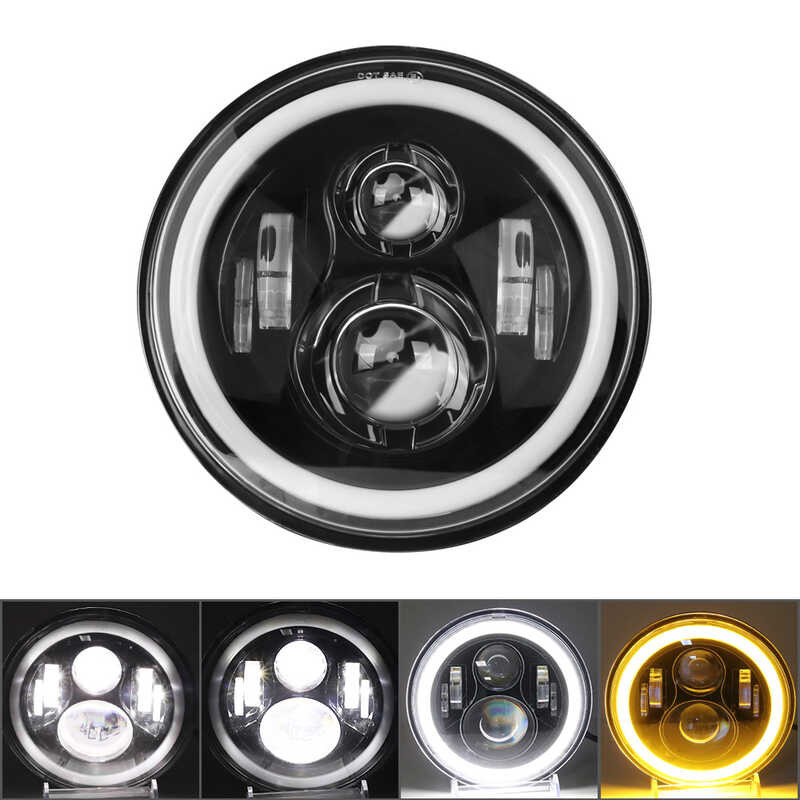 Motorcycle E 7Inch Led Headlight Black 93-08 Dui Monster 1000 600 For ...