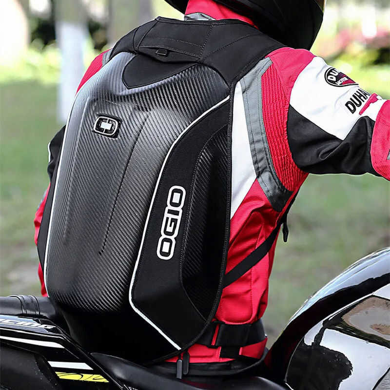 30-48L Ogio Carbon Fiber Hard Shell Motorcycle Backpack S Moto Racing ...