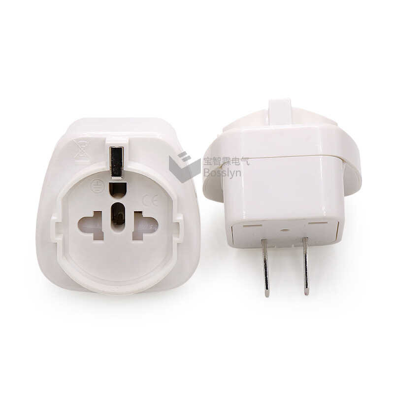 European style plug with built-in ground wire, Italian Korean to ...
