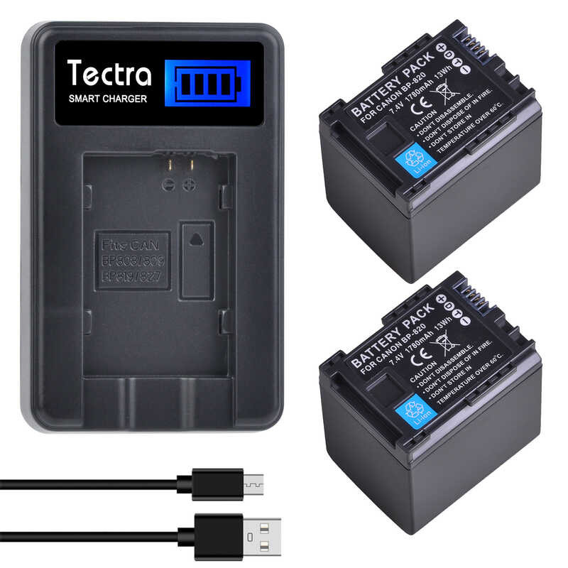 Bp-820 1780Mah BP 820 Battery+Lcd Charger Kit Para Sa Canon VIXIA Gx10 ...