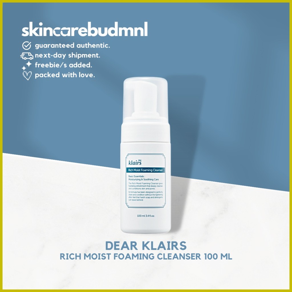Dear Klairs Rich Moist Foaming Cleanser 100 ml by skincarebudmnl ...