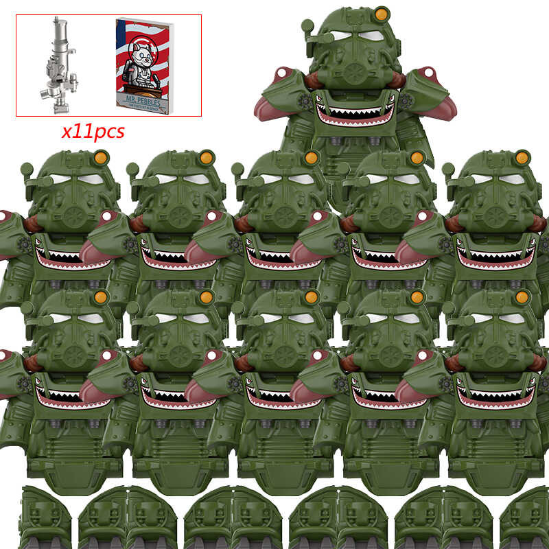 shopee 2 3 Power Armor Soldiers MOC Mini Anime Action Figures Weapons ...