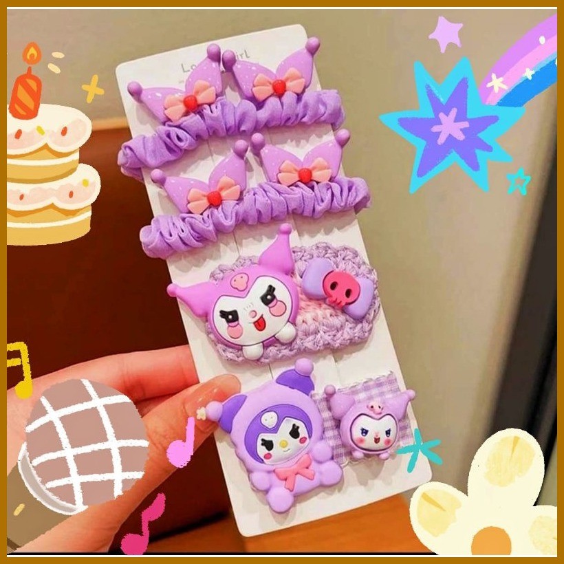 HAIR CLIP KUROMI DESIGN ASSORTED IPIT NG BATA KUROMI SANRIO CHARACTER MALL DISPLAY | Shopee ...