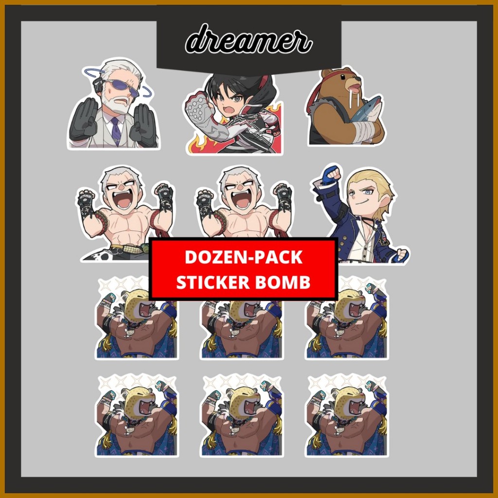 SET PACK - TEKKEN EMOTES EMOJIS BOMB STICKERS | TEKKEN 8 GAMERS ...