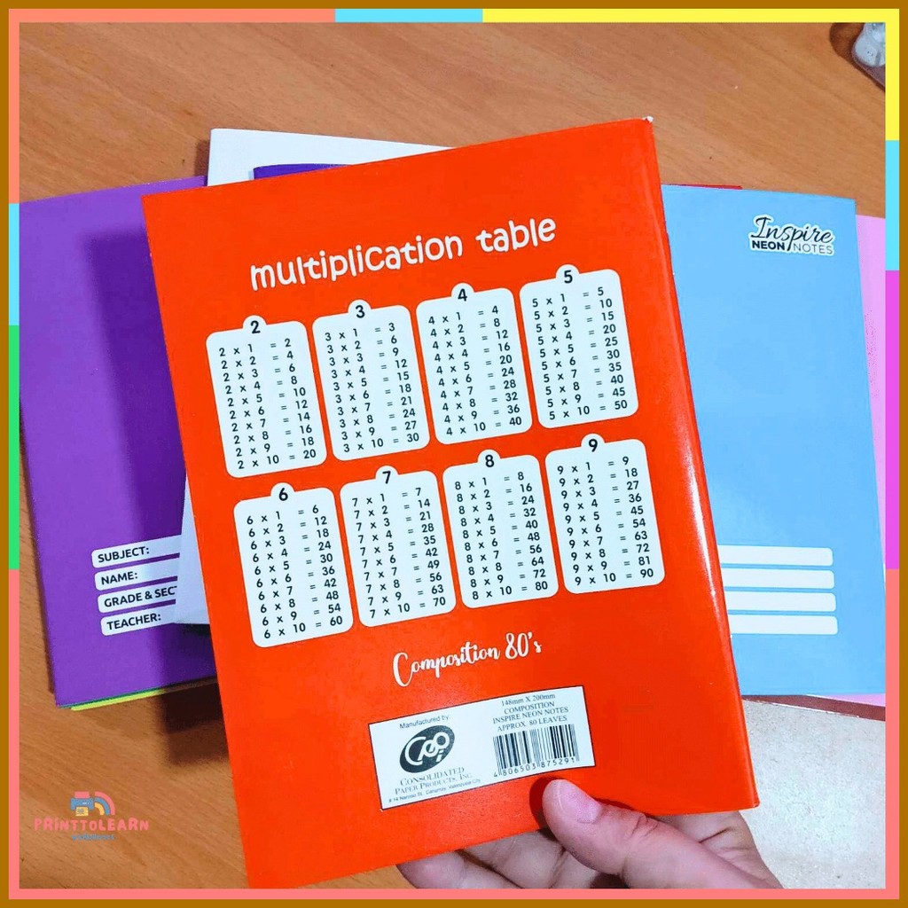 10 pcs. Compo & Writing Notebook Assorted Colors Plain for Grade One ...
