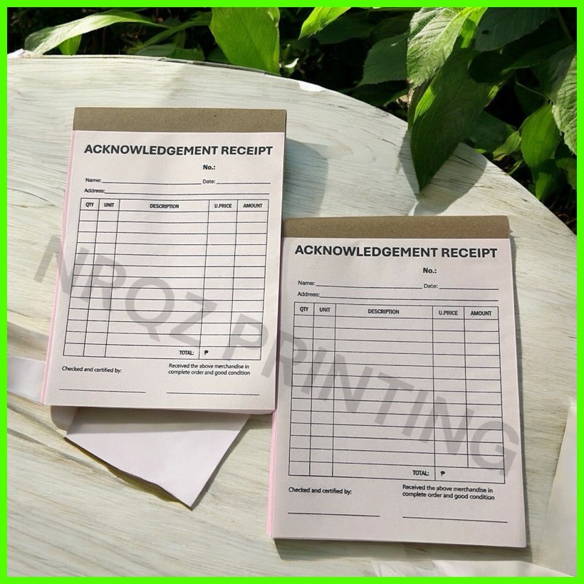 GENERIC SMALL ACKNOWLEDGMENT RECEIPT CARBONIZED (duplicate) | Shopee ...