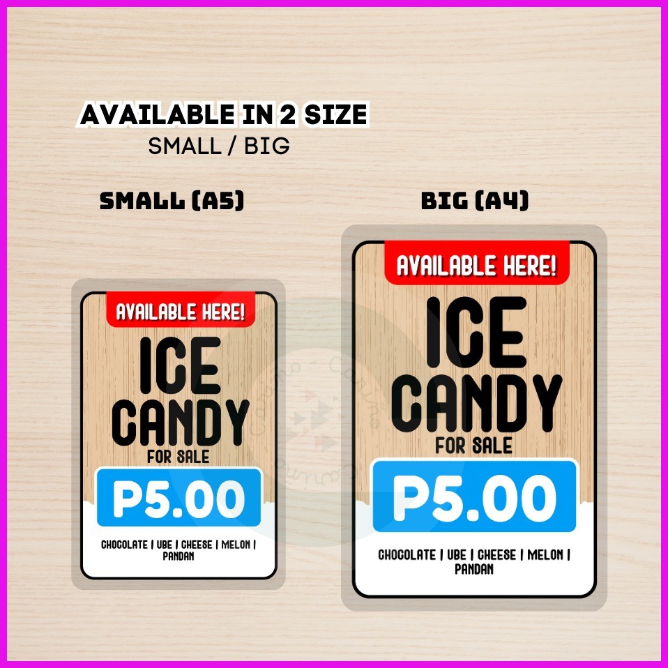 Laminated - Sari Sari Store Signage l Itlog | Frozen Foods | Soft ...